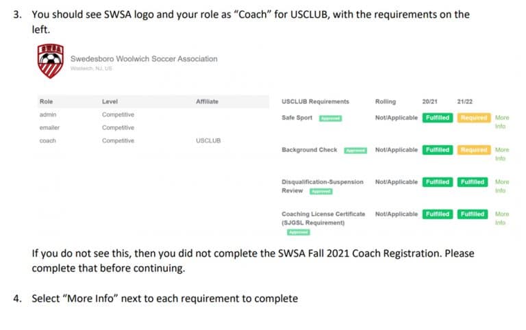 Coaching Requirements – SWSA Soccer